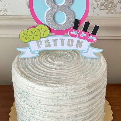 Spa Party Cake Topper, Personalized Spa Cake Topper, Spa Party, Pamper ...