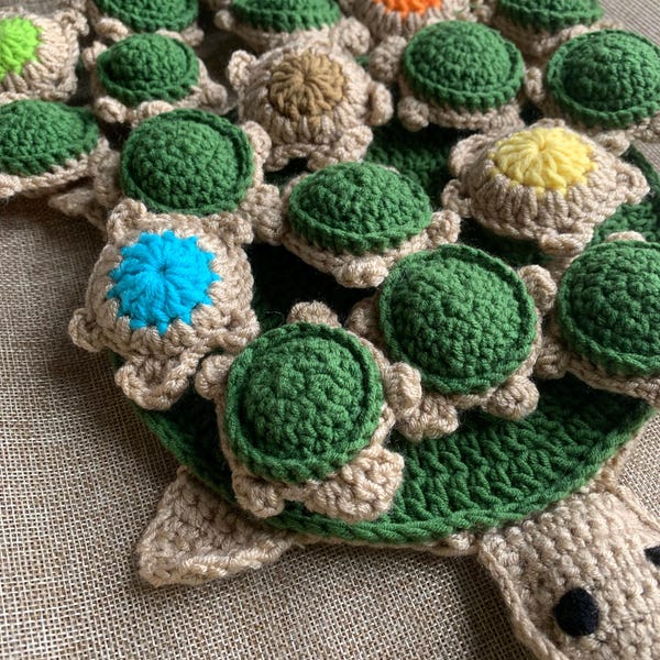 The ORIGINAL Turtle Memory Game *PATTERN* English Pdf ORIGINAL Stitched ...