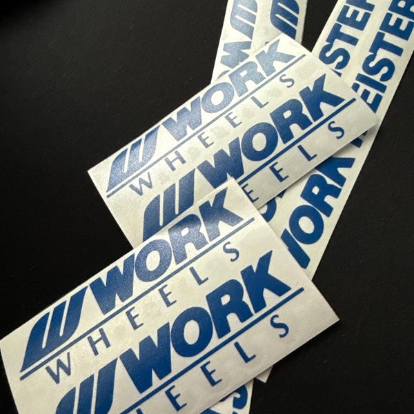 Work Equip Wheels Rim Vinyl Decal Sticker Set of 4 - Multi Sizes ...