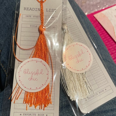 Personalized Reading List Bookmark Library Card, Double-sided Tracker ...