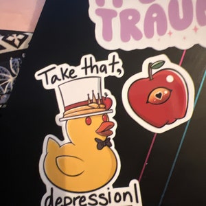 Small Lucifer Duckie Handmade Sticker 2 Variations 1.5x2.27 & 1.8x2.8 ...