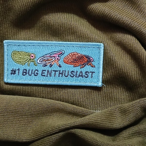 Number 1 Bug Enthusiast Iron-on Patch / Entomologist / Entomology ...