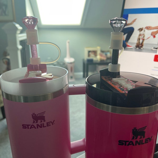 Stanley Straw Set Stanley Cup Accessories Clear Glitter Straw Party ...
