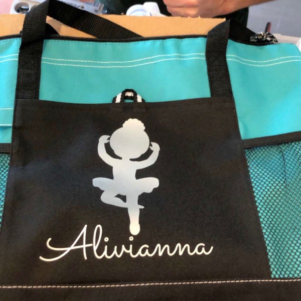 Custom Dance Bag, Dance Tote Bag, Personalized Tote, Pink Tote Bag ...