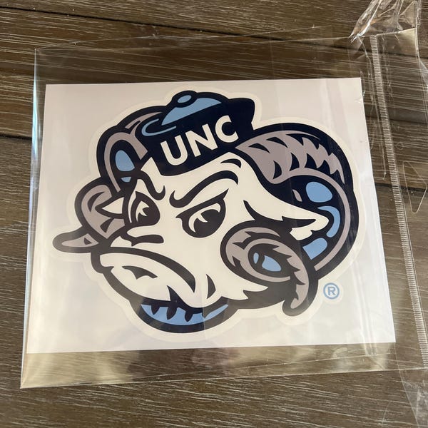 UNC Tar Heels Vinyl Mascot Decal Sticker Officially Licensed - Etsy