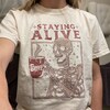 Staying Alive Shirt, Trendy Coffee Shirt, Funny Skeleton T-shirt ...