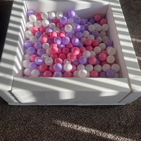 Soft Play Ball Pit, Large White Ball Pit, Soft Play Equipment, Gift for ...