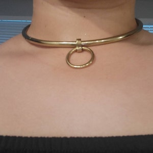 New Design 6mm Gold Curved Locking Eternity Collar Polished Stainless ...