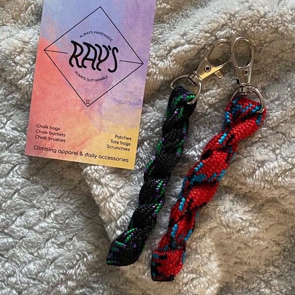 Sustainable Climber's Key Ring Handmade From Repurposed Climbing Rope ...