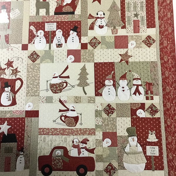 Merry, Merry Snowmen Quilt Pattern - From Bunny Hill Designs - Etsy