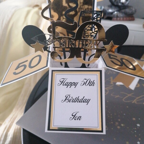 Custom Silver Wedding Card Pop up Box Card Personalised Wedding Day ...