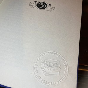 Custom Book Embosser With Personalized Design From the Library Of, Book ...