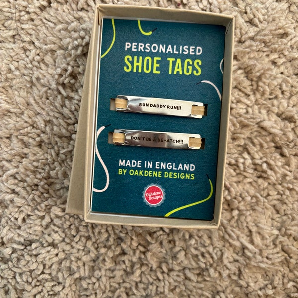 Personalised Metal Shoe Tags - Etsy