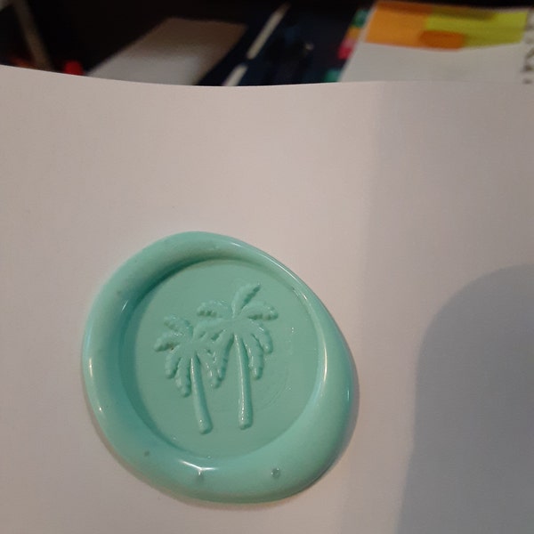 Palm Tree Wax Seal Stamp - Beach Time Sealing Wax Stamp - Ocean Wax ...