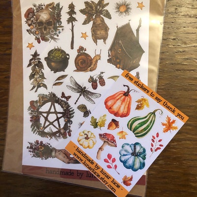 Halloween Pumpkin Stickers Autumnal Fall Thanksgiving - Etsy