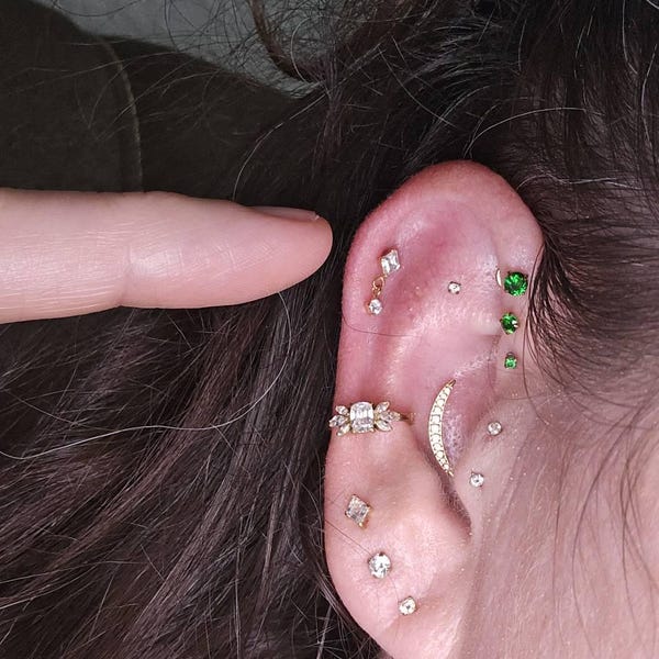 Titanium Sparkly Umber Cz Threadless Push Pin Labret, Coffee Cz Flat ...