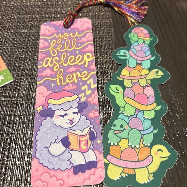 Turtle Tower Bookmark, Bookish Gift, Cute Turtles, Funny Bookmark ...