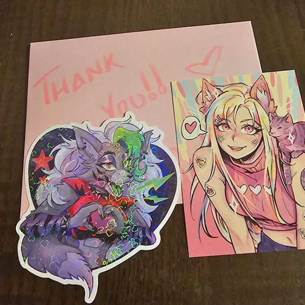 FNAF Roxanne Wolf Sticker 4” Heart Holo | Security Breach Glamrock ...