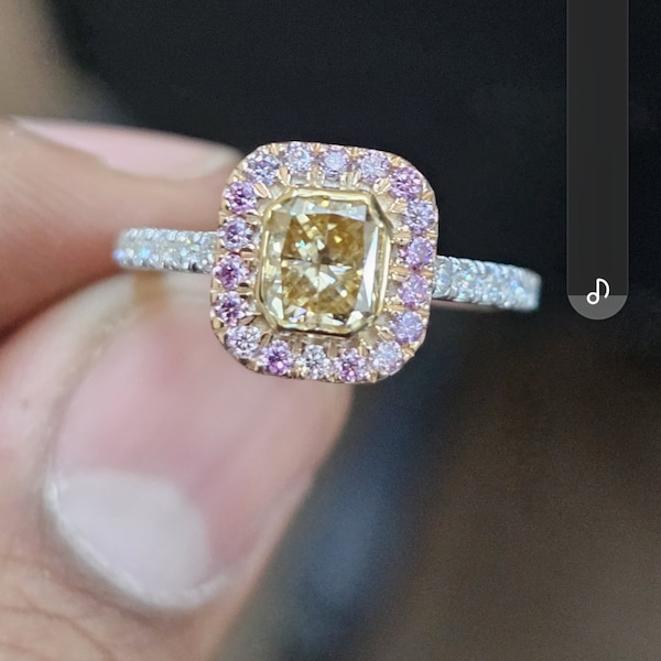 Emily Ratajkowski Celebrity Engagement Ring Princess and Pear Cut ...