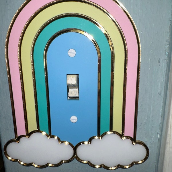 Rainbow Light Switch Plate Cover / Rainbow Decor / Rainbow Wall / Home ...