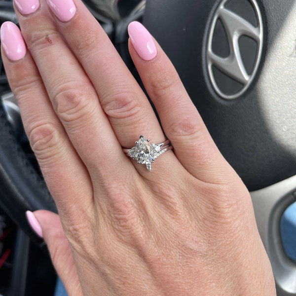 Cremation Ashes Moissanite Silver Ring, Gemstone Memorial Jewelry ...