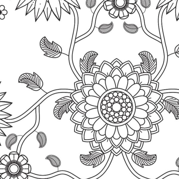 50 Full-bleed Mandala Coloring Pages - Adult Coloring Pages - Stress ...