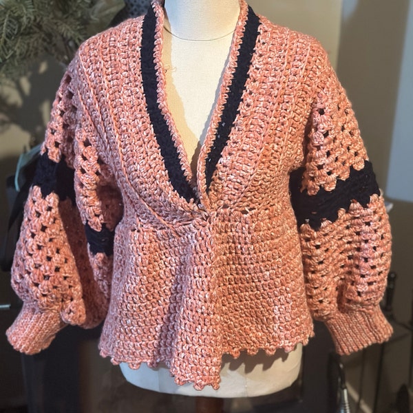 Crochet Sweater Pattern: Heart on Your Sleeve Oversized Cardigan (PDF ...