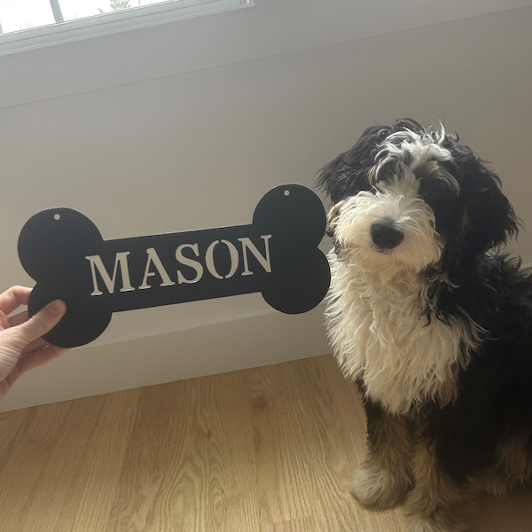 Dog Bone Sign With Name, Dog Bone Name Plate, Custom Sign - Etsy
