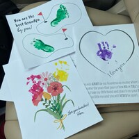 Flower Handprint Craft Art, Printable | for Mom or Grandma Handprint ...
