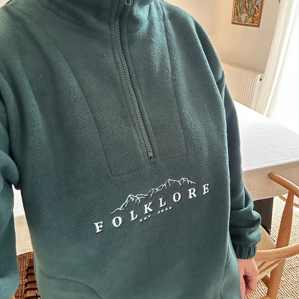 Embroidered Folk Oversized Fleece - Etsy UK