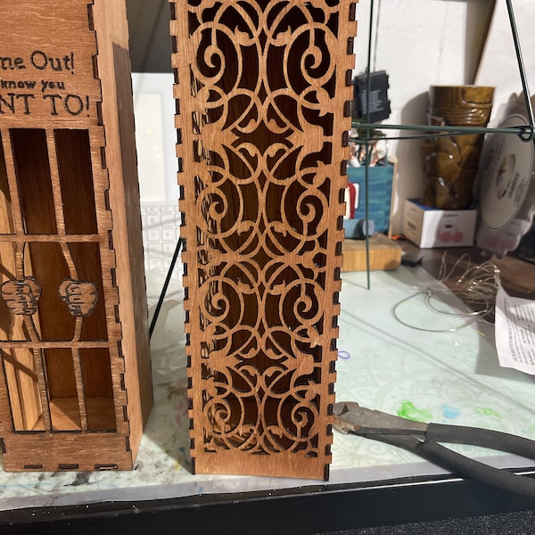 DXF SVG PDF Files for Cnc Laser Cutting, Cnc Router. Box. Wine Bottle ...