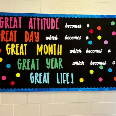 GREAT ATTITUDE Bulletin Board Letter Classroom Decoration Letter ...