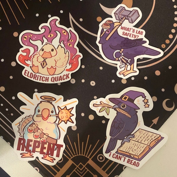 Dnd Class Bird Stickers / Dnd5e Sticker / Pathfinder Sticker / TTRPG ...