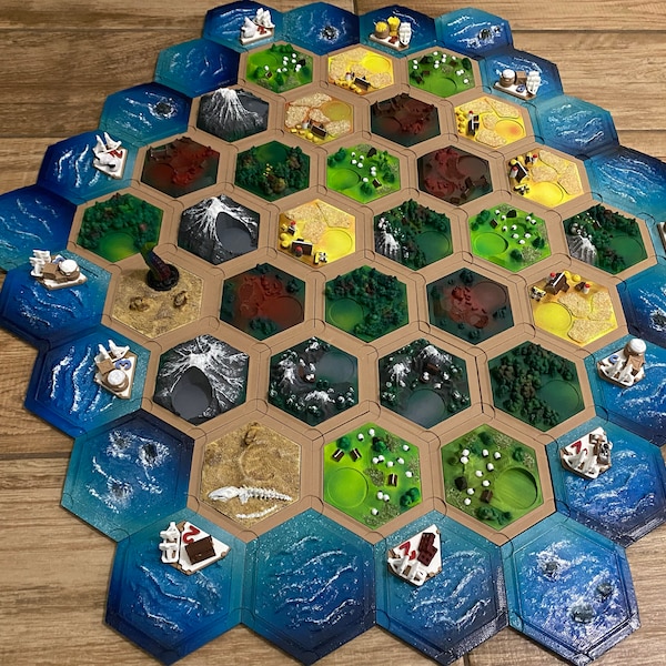 Catan 3D Printed Sea Tile - Etsy