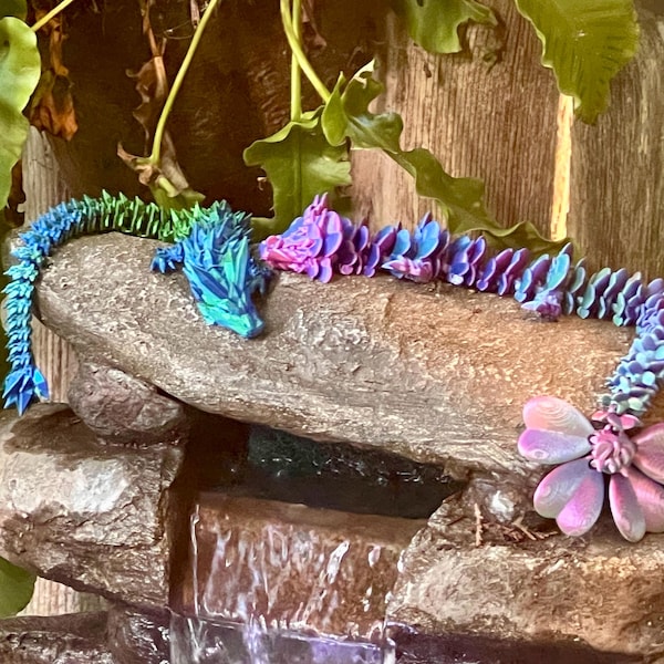 Rainbow Stand for 3D Printed Crystal Dragons - Articulated Desk Toy and ...