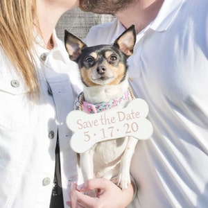 Save the Date Sign, Save the Date, Engagement, Engagement Sign, Save the Date Dog Sign, Save the ...