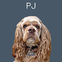 Custom Pet Portraits Using Pet Photo Personalized Digital Dog Portraits ...