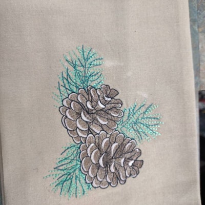 Large Three Majestic Pine Trees Machine Embroidery Design available in ...