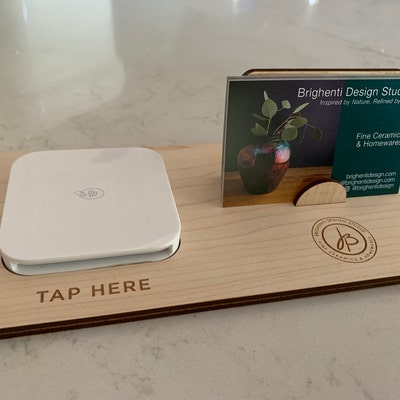 Square Reader Dock Square Payment Sign Laser Cut Business Card Holder ...