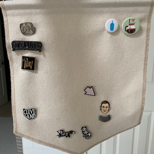 Large Pin Display, Pin Badge Display, Canvas Pennant, Enamel Pin ...