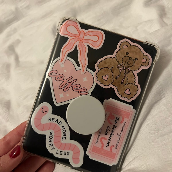 The Bookworm Club Book Lover Reading Gift Admittance Ticket Sticker ...