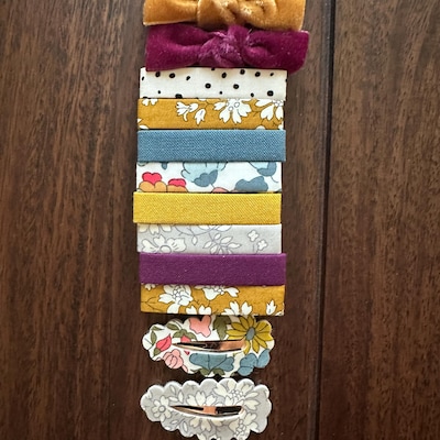 Mini Liberty Clips Bundle Pack of 10 Hair Clips Fully Lined Toddler ...