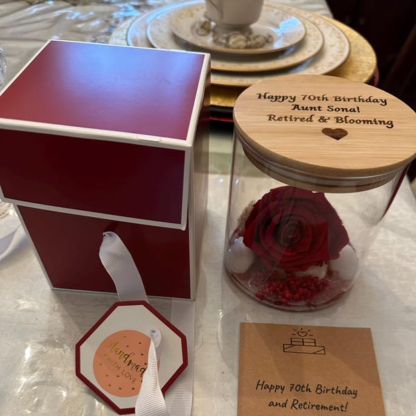 Preserved Rose, Gift for Girlfriend From Boyfriend, Personalized ...