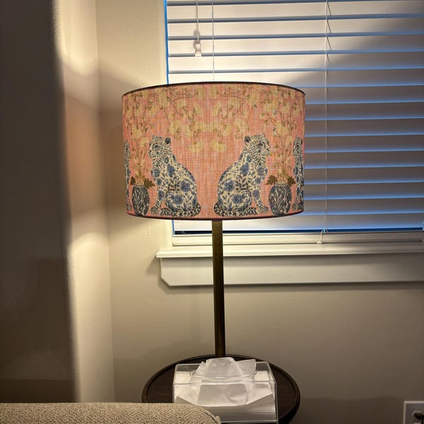 Parrot Swing Lamp Shade on Gold - Large Lamp Shade With Gold Lining ...