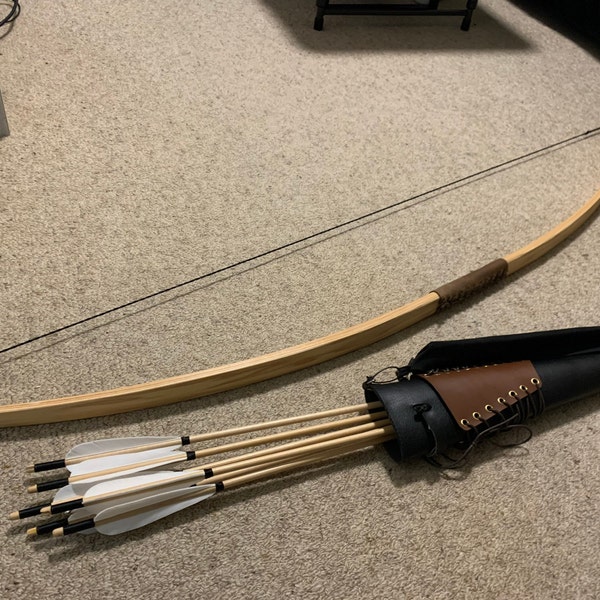 71" You-finish Competition or Hunting Bow - Hickory Longbow - Custom ...