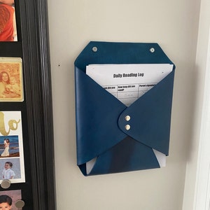 Large Horizontal Leather Wall Hanging Envelope Leather - Etsy