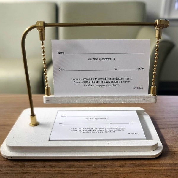 White Business Card Stand, Business Card Holder for Desk, Business Card ...