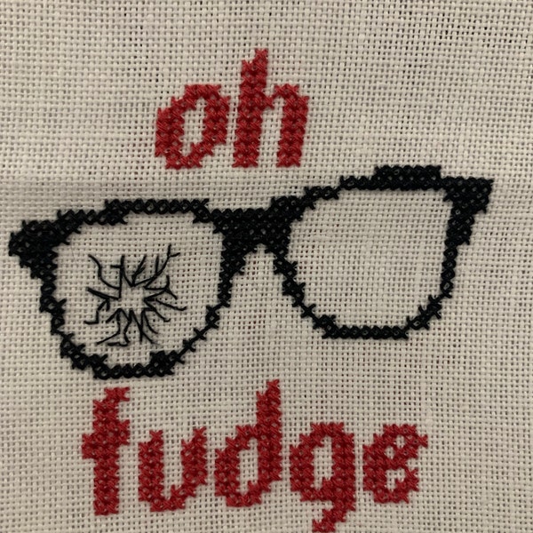 A Christmas Story Broken Glasses Christmas Ornament Cross Stitch ...
