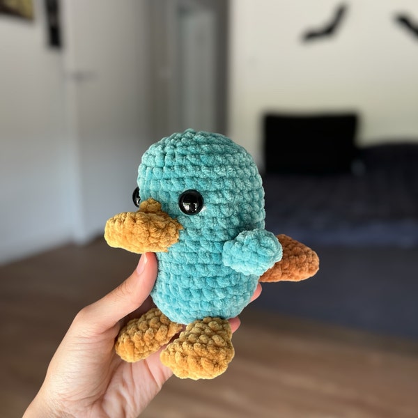 Perry the Platypus Crochet Pattern, Phineas and Ferb Pattern, Ducky ...