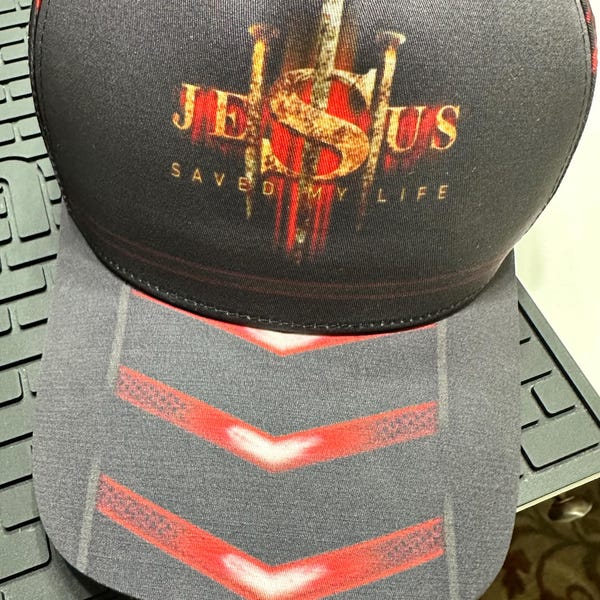 Jesus Saved My Life Cap, Jesus Hat, Jesus Christain Hat, Cross Hat ...